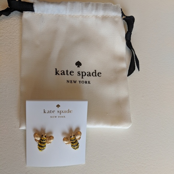 kate spade | Jewelry | New Kate Spade Bee 2k Gold Earrings | Poshmark